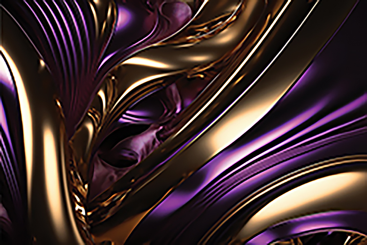 A radiant mix of gold and purple metal, this industrial pattern ...