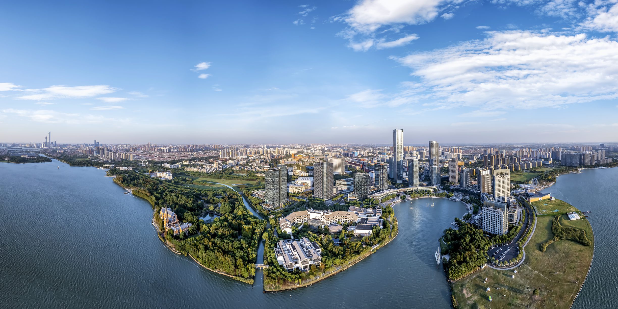 Night View of Modern Urban Architectural Landscape in Suzhou, China ...